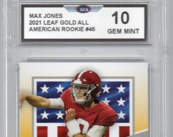 Mac Jones Autographed Rookie Card | Etsy