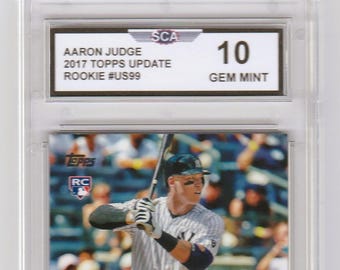 2017 Topps Aaron Judge New York Yankees Rookie Card RC Baseball Home Run King Update Set Card # ...