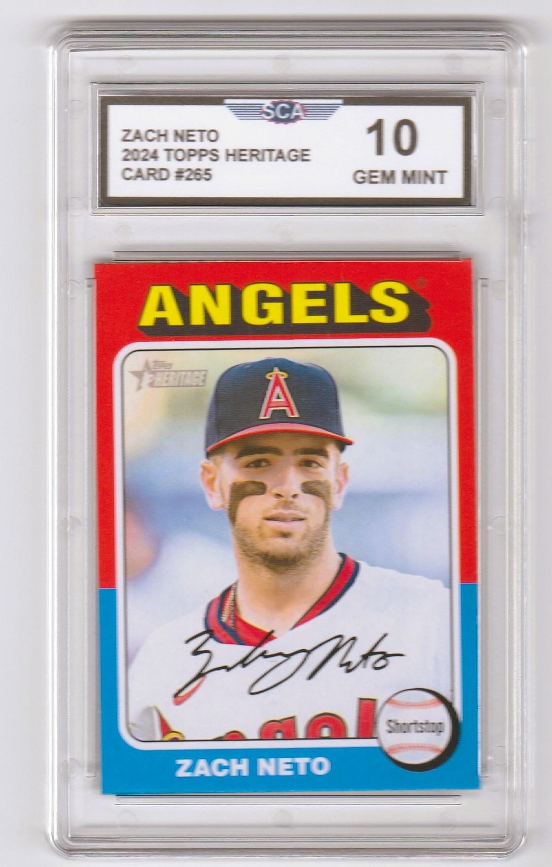 ZACH NETO 2024 TOPPS Heritage Rookie Card Los Angeles Angels - Etsy