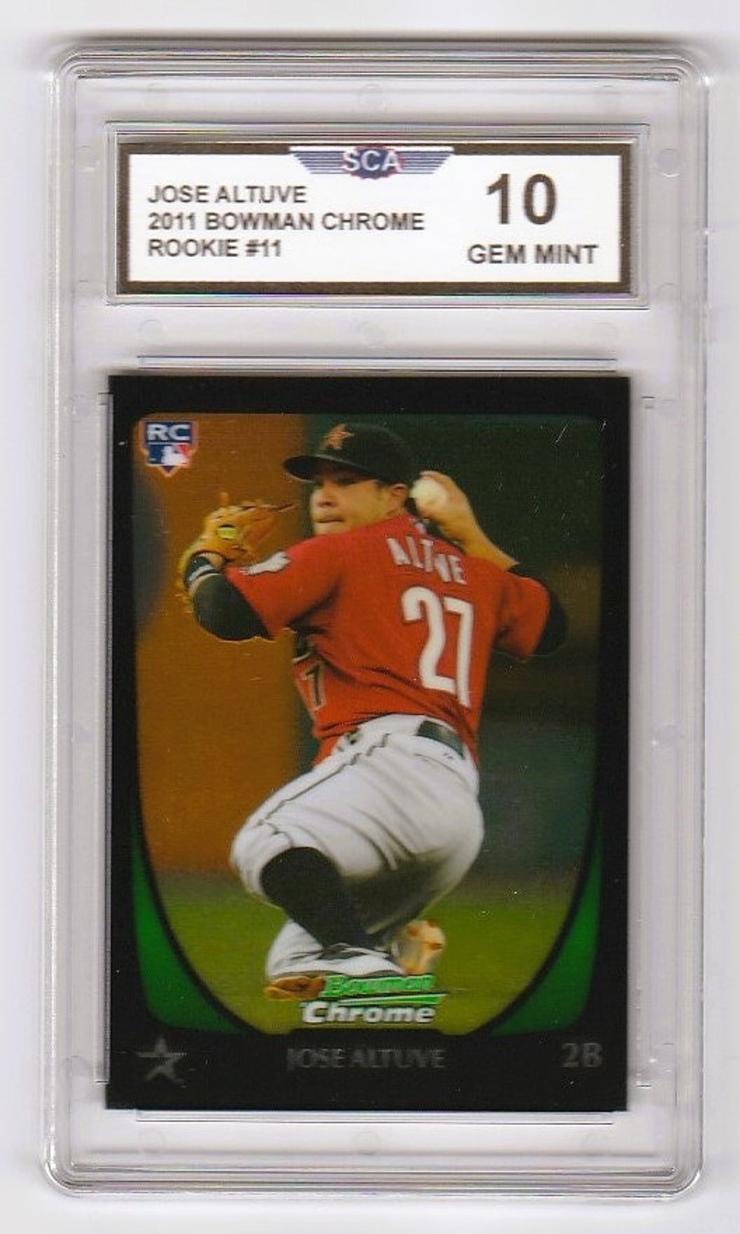 JOSE ALTUVE 2011BOWMAN Chrome Rookie Houston Astros - Etsy