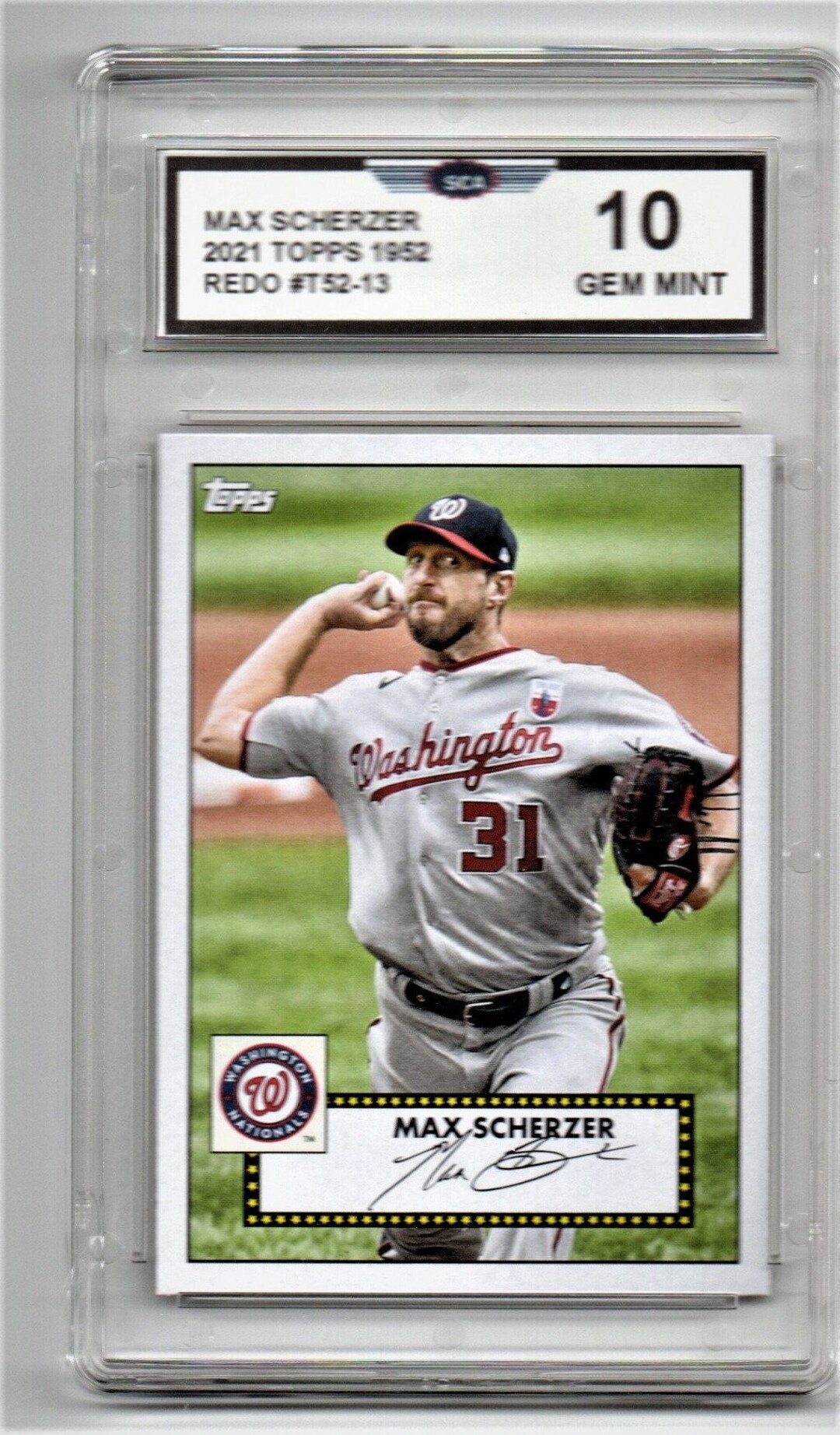 MAX SCHERZER 2021 TOPPS 1952 Redo Baseball Card Toronto Blue Jays ...