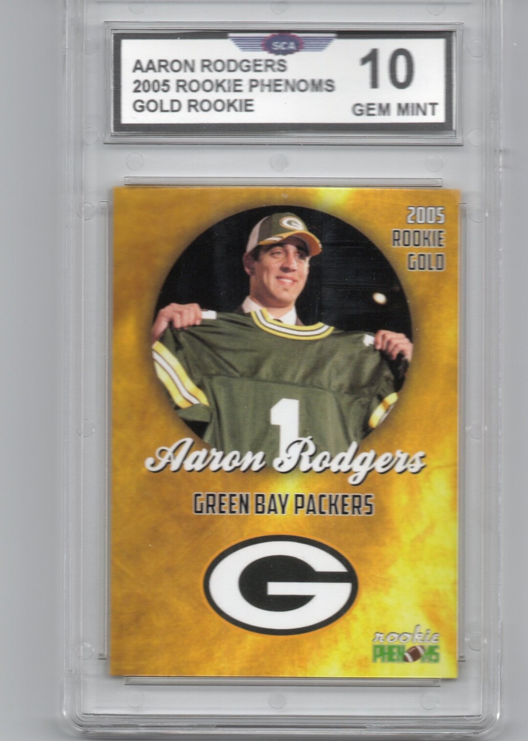 AARON RODGERS 2005 Rookie Phenoms Gold Rookie Card Pittsburgh Steelers ...