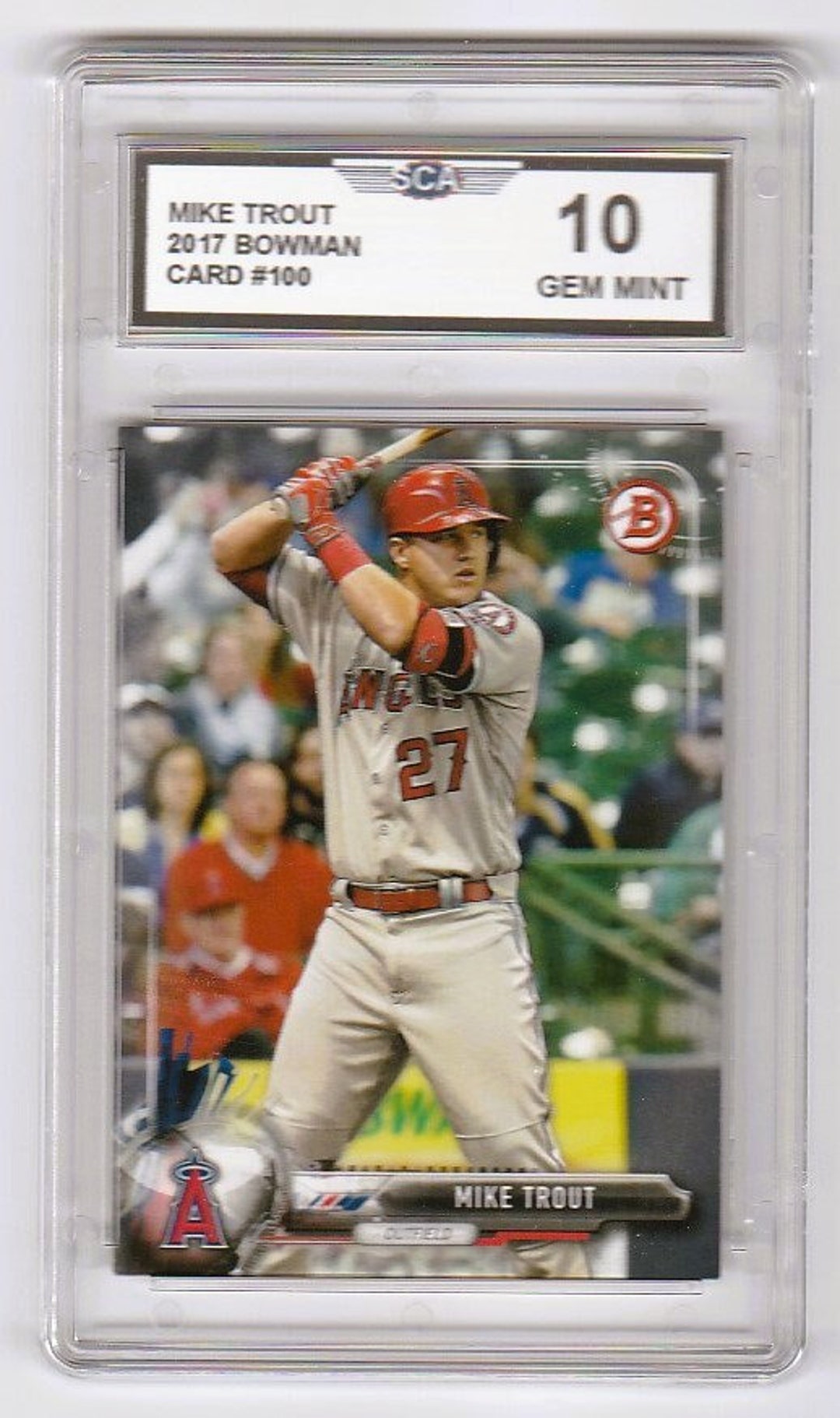 MIKE TROUT 2017 BOWMAN Baseball Card Los Angeles Angels - Etsy