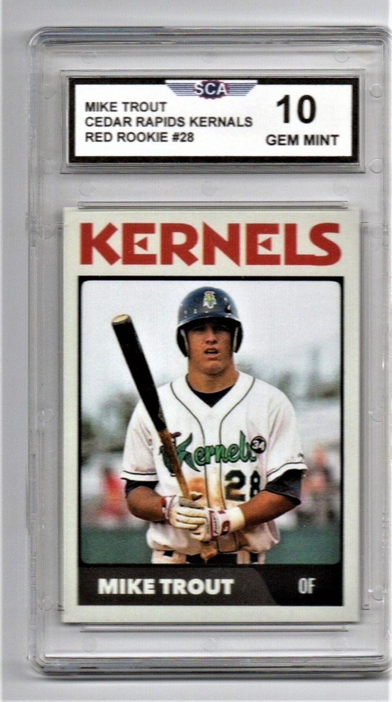 MIKE TROUT CEDAR Rapids Kernals Red Rookie Los Angeles Angels - Etsy