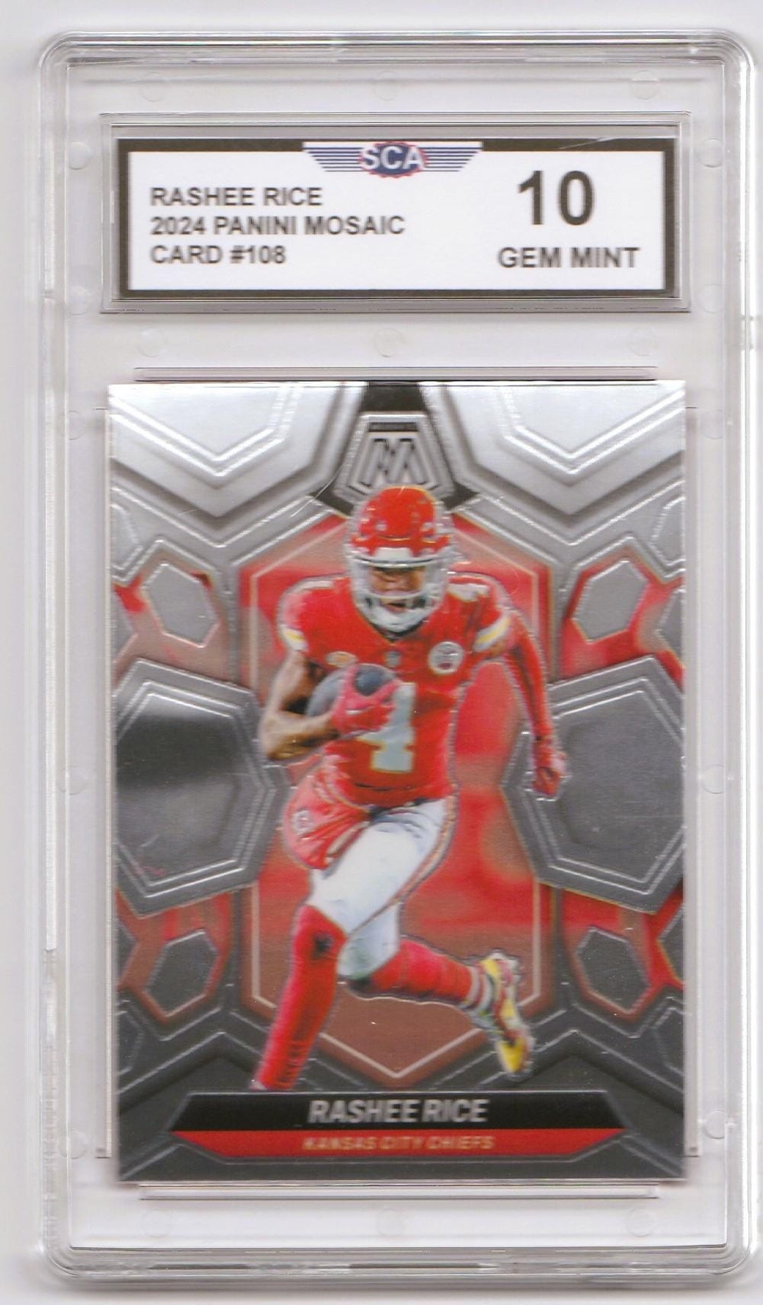 RASHEE RICE 2024 PANINI Mosaic Card Kansas City Chiefs Wide Receiver - Etsy