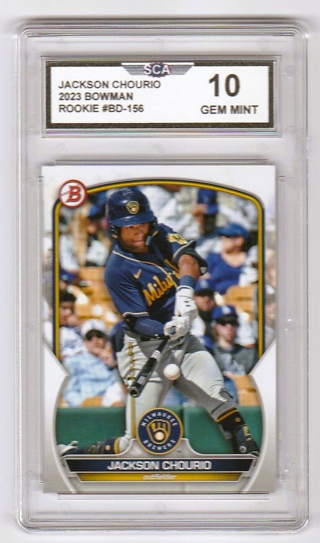 JACKSON CHOURIO 2023 BOWMAN #bd-156 Rookie Card Milwaukee Brewers - Etsy