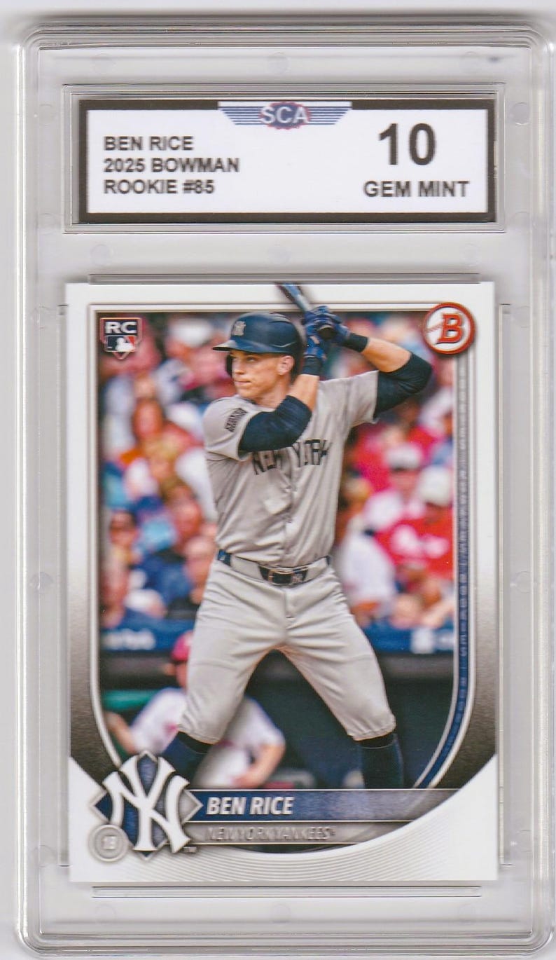 BEN RICE 2025 BOWMAN Rookie Card New York Yankees First Baseman-catcher ...
