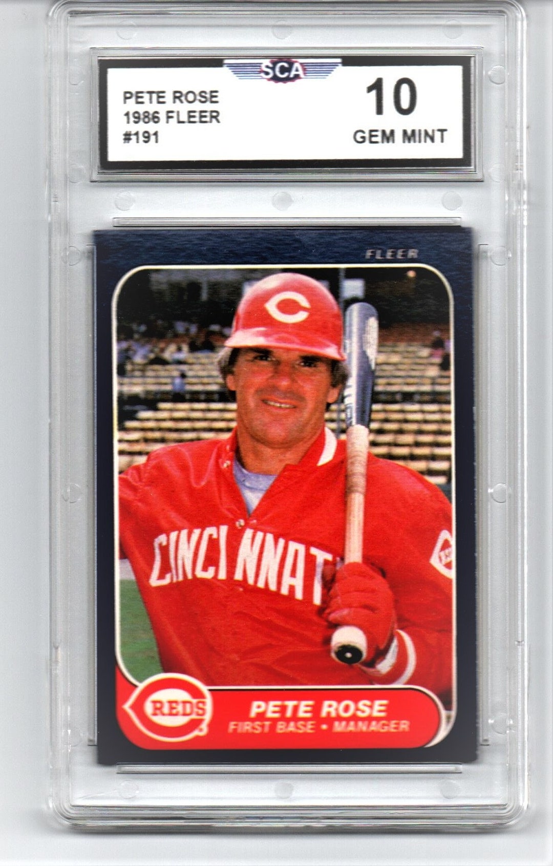 PETE ROSE 1986 FLEER Baseball Card Cincinnati Reds - Etsy
