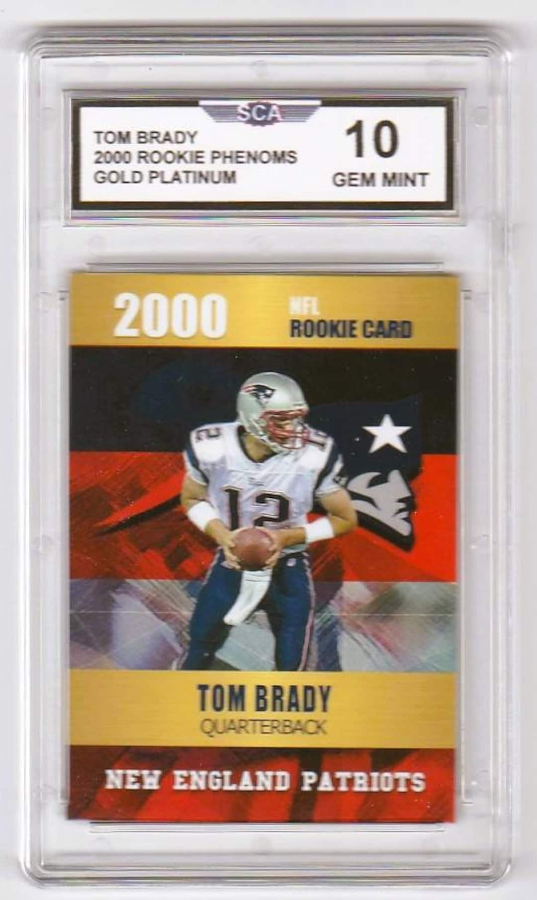 TOM BRADY 2000 ROOKIE Phenoms Gold Platinum Card New England Patriots ...