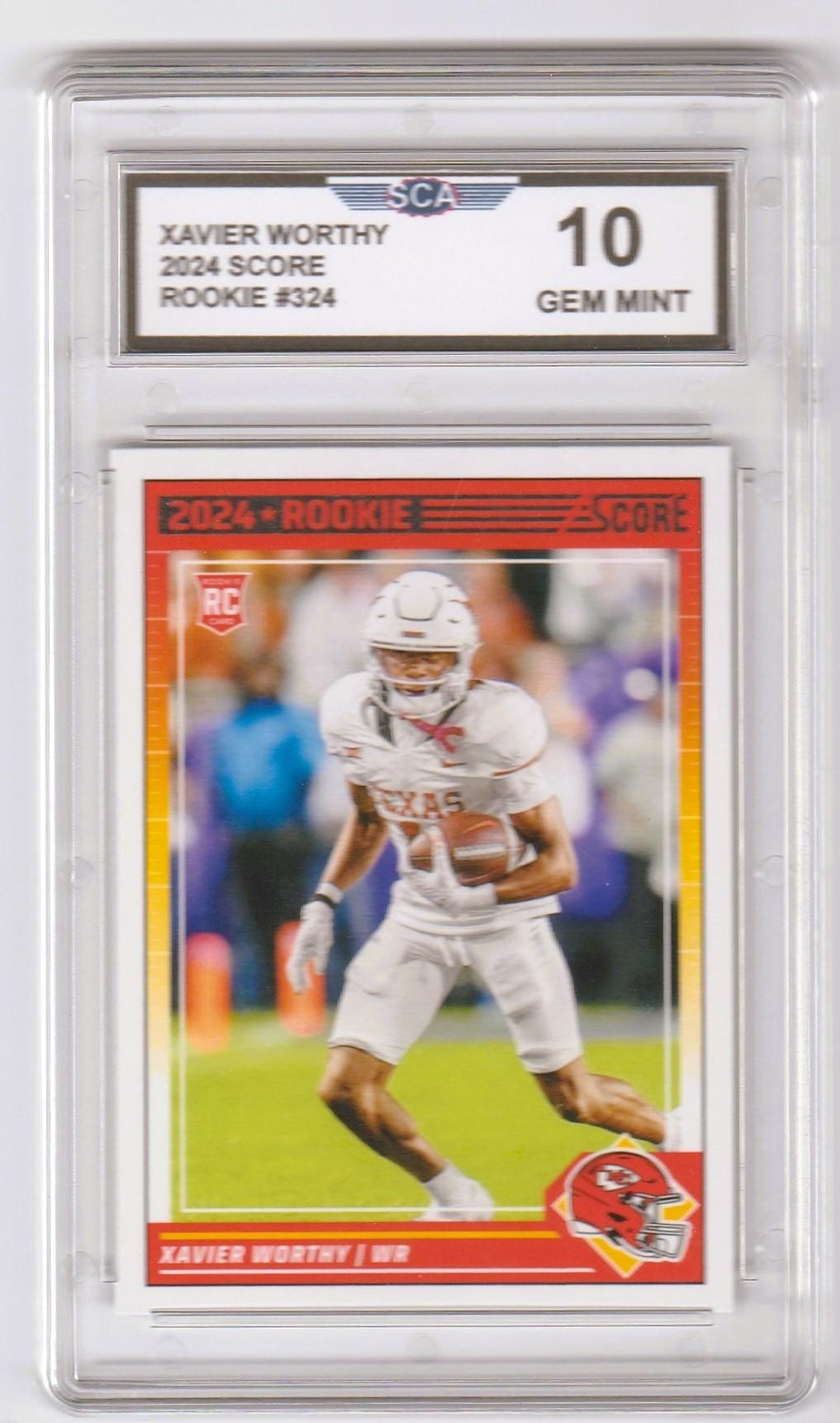 XAVIER WORTHY 2024 SCORE Rookie Card #324 Kansas City Chiefs Receiver ...