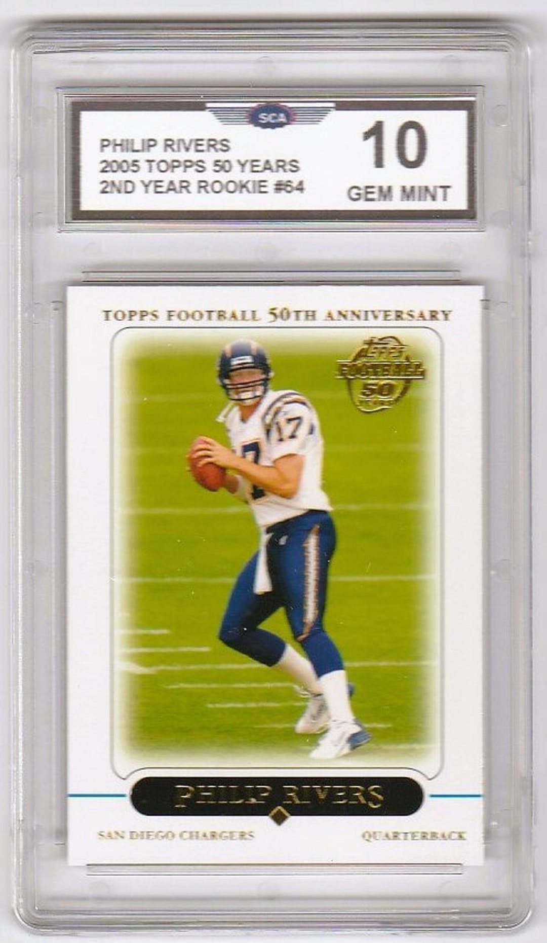 PHILIP RIVERS 2005 TOPPS 50 Years 2nd Year Card San Diego Chargers - Etsy
