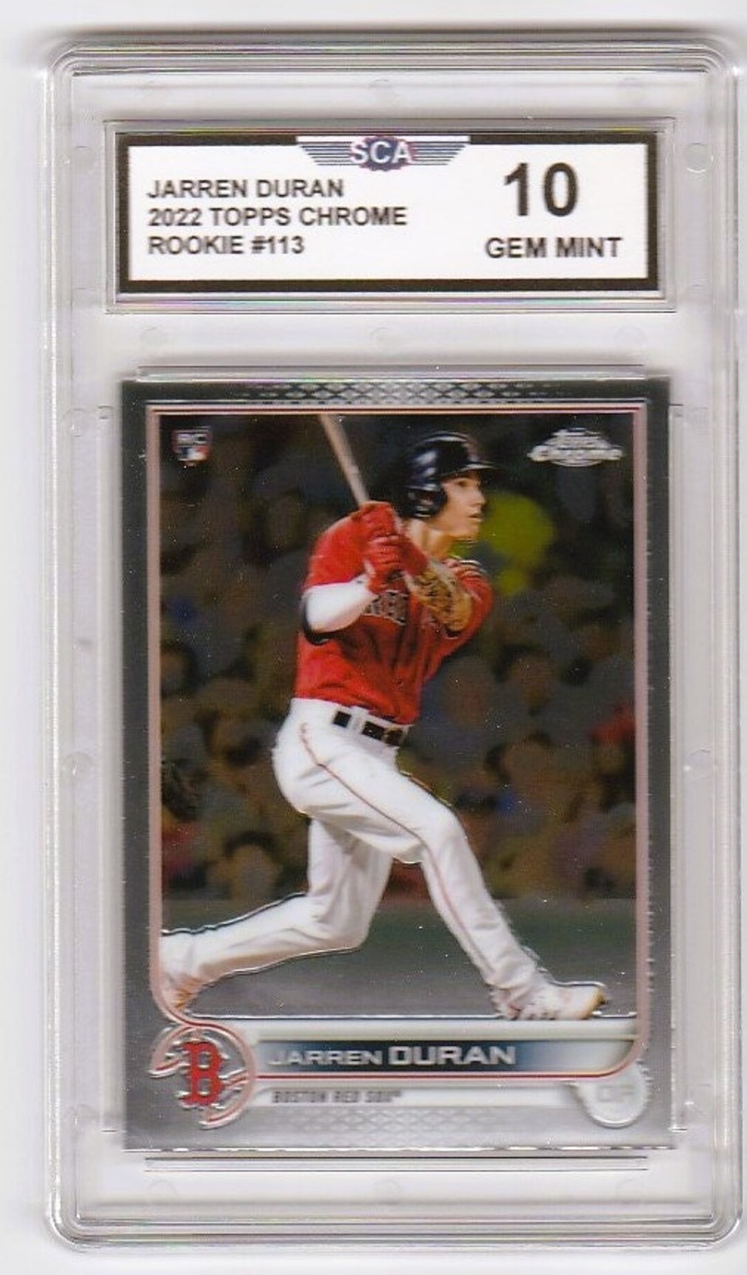JARREN DURAN 2022 TOPPS Chrome Rookie Card Boston Red Sox - Etsy