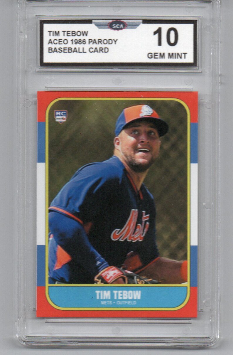 TIM TEBOW ACEO 1986 Parody Card New York Mets - Etsy