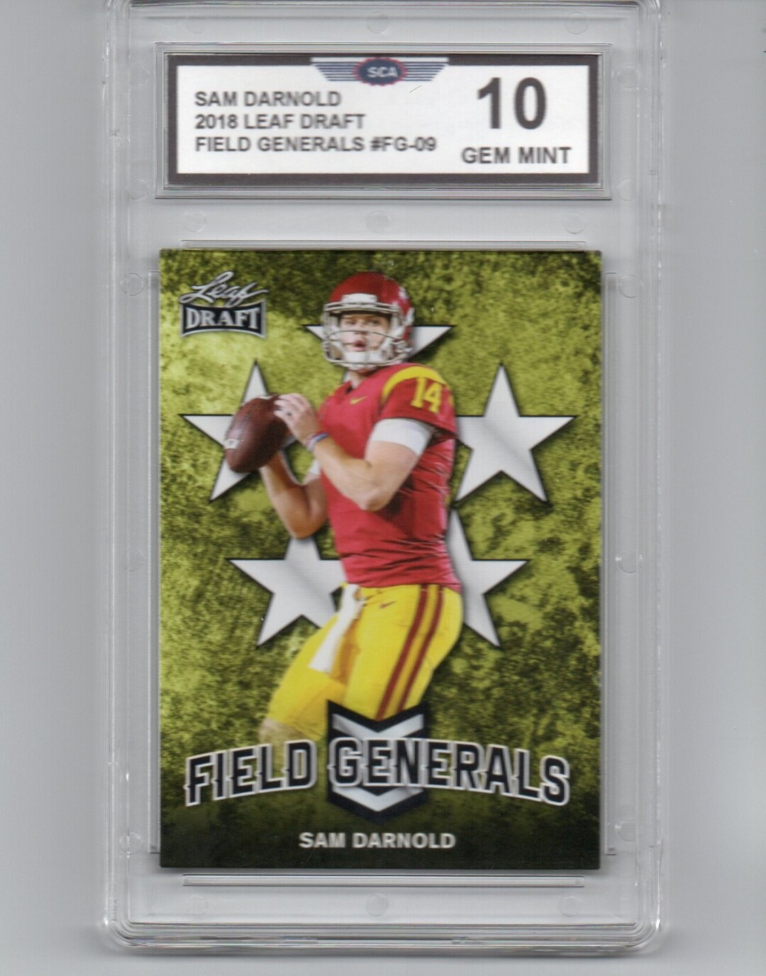 SAM DARNOLD 2018 LEAF Draft Field Generals Rookie Card Seattle Seahawks ...