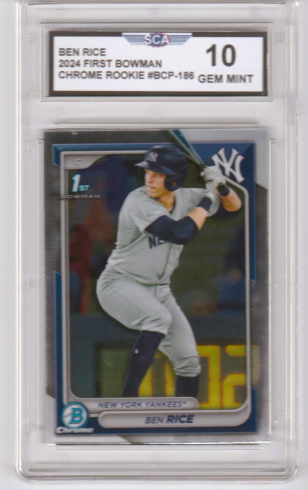 BEN RICE 2024 FIRST Bowman Chrome Rookie Card New York Yankees - Etsy