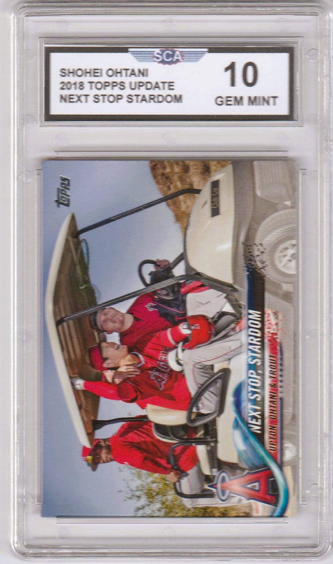 SHOHEI OHTANI MIKE Trout Justin Upton Next Stop Stardom Card Los ...