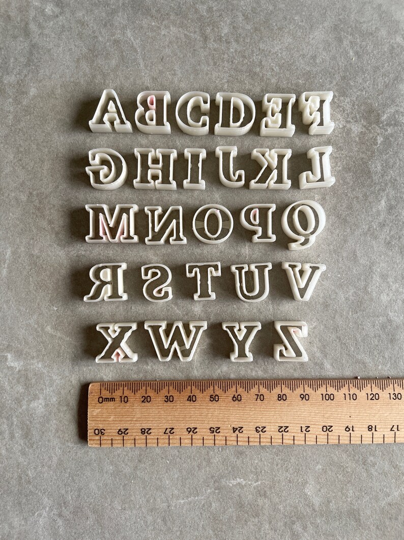 Alphabet Clay Cutters Small Letter Clay Cutters Studs Clay - Etsy