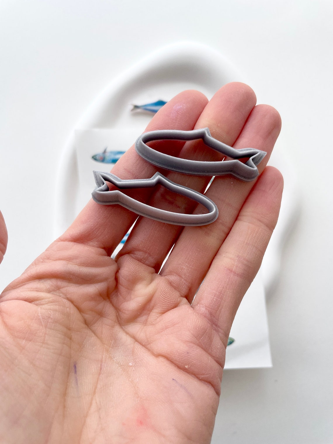 Fish Clay Cutter With Matching Water Soluble Transfer Paper | Sardine ...