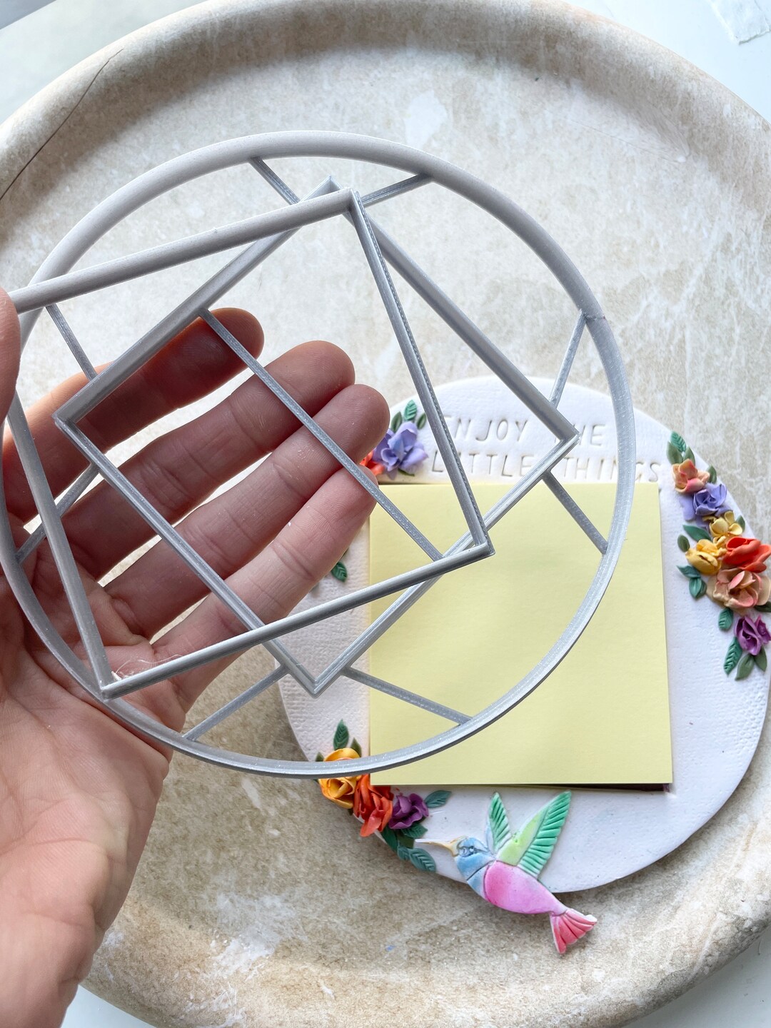 Clay Cutter | Round Post-it Notes Holder Shape Cutter for Polymer Clay ...