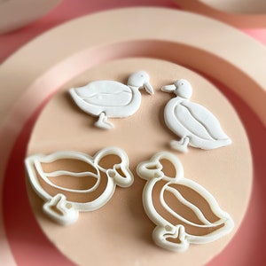 Duck Shape Cutter for Polymer Clay | Bird Farm Animal Set of 2 Cut Out ...