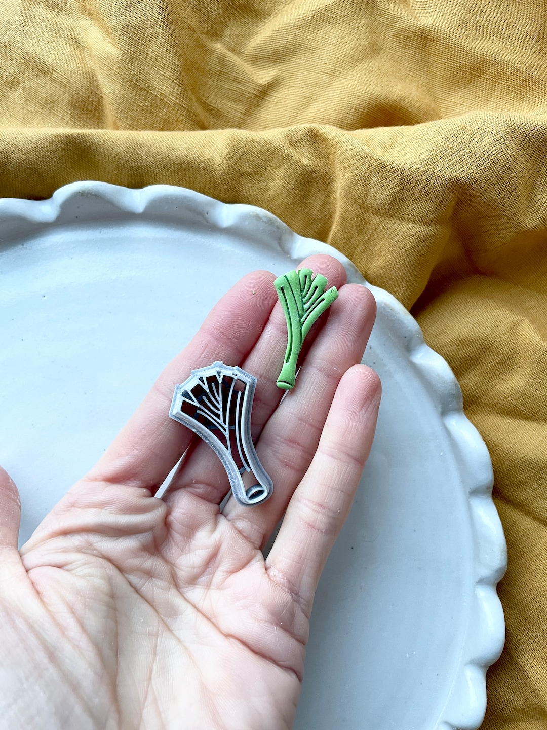 Leek Clay Cutter | Food Shape Cutter for Polymer Clay | Vegetables Clay ...