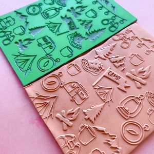 Clay Texture Mat | Camping Texture for Polymer Clay Metal Clay Ceramic ...