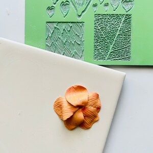Clay Texture Mat | Petal Veins Mould | Texture Mat for Polymer Clay ...