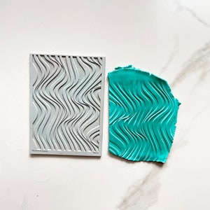Polymer Clay Texture Mat | Waves Psychedelic Retro 70s Mica Shift Maxi ...