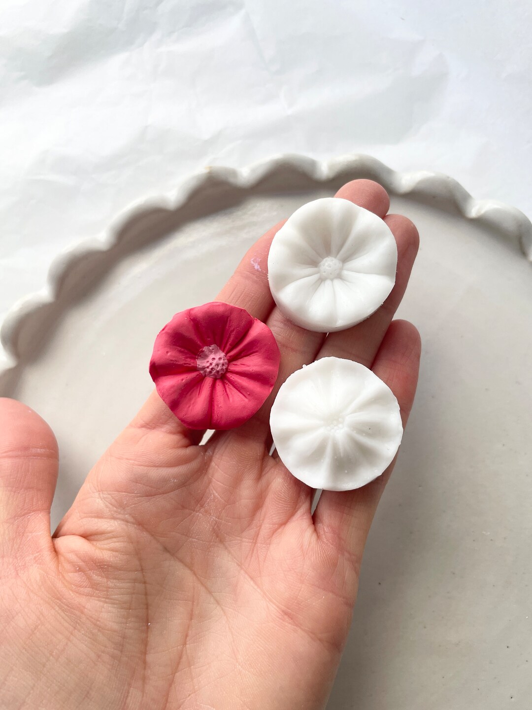 Flower Silicone Mold | Cherry Blossom Blossom Clay Mold | Poppy Flower ...