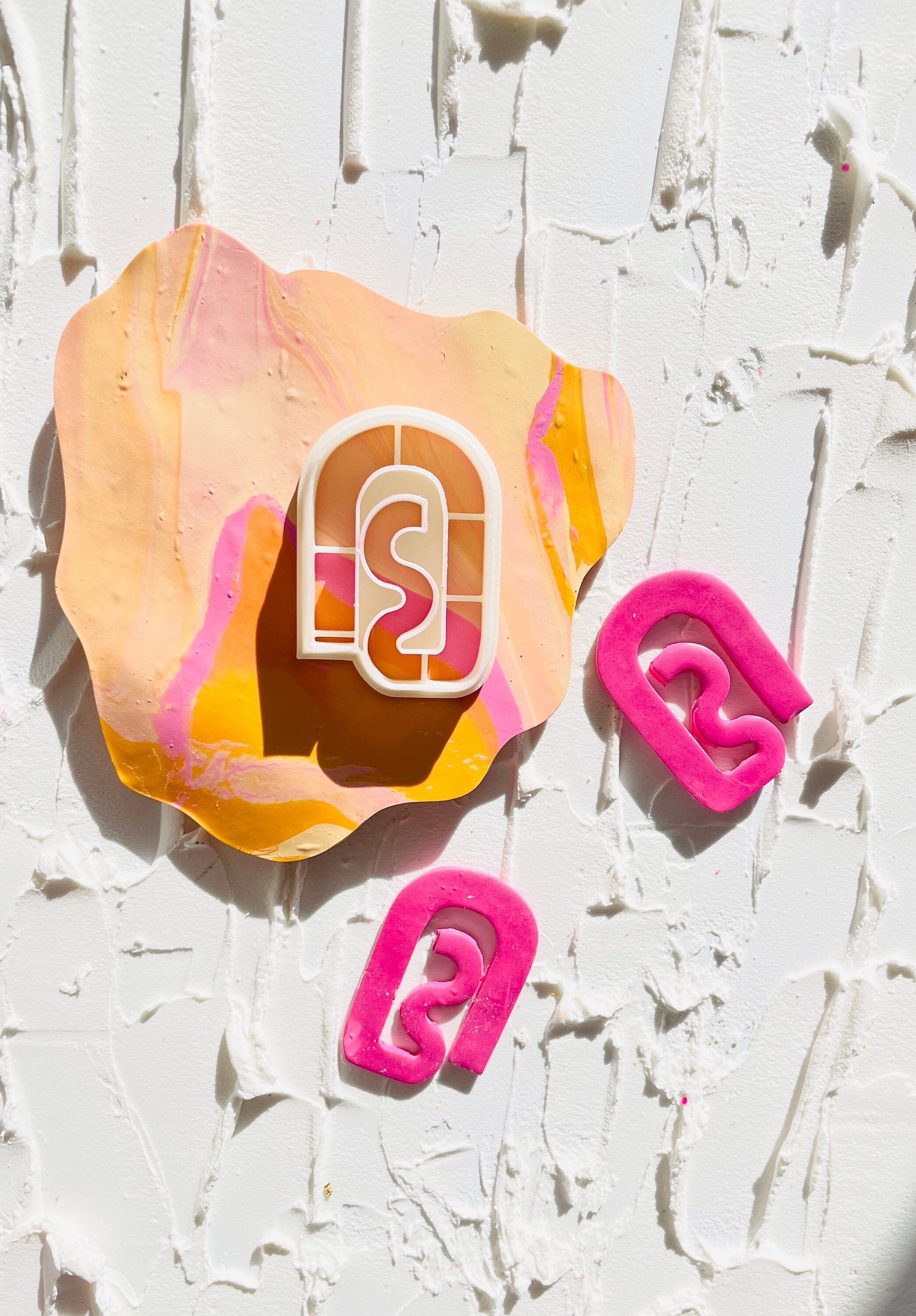 Polymer Clay Shape Cutter | Abstract Modern Earring Moulds| Squiggle ...