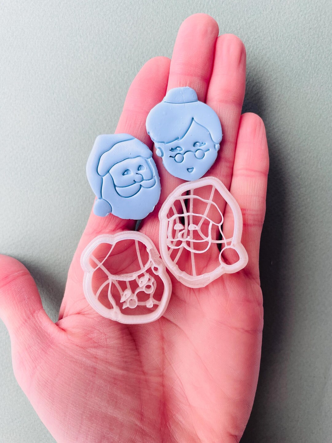 Clay Cutter | Mr and Mrs Santa Shape Cutter Set for Polymer Clay and ...