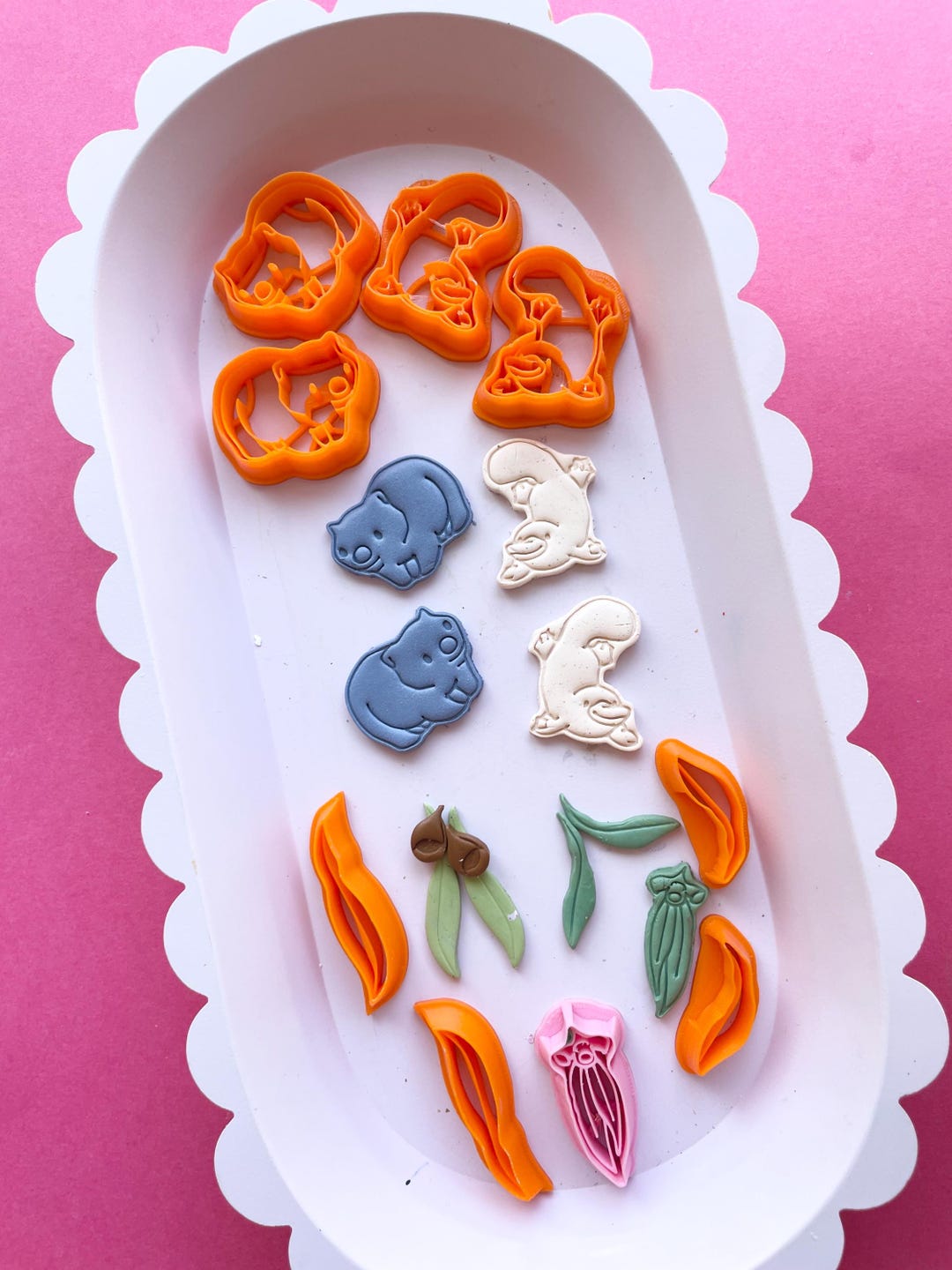 Australiana Clay Cutters| Wombat, Platypus, Gumnut Leaf Shape Cutters ...