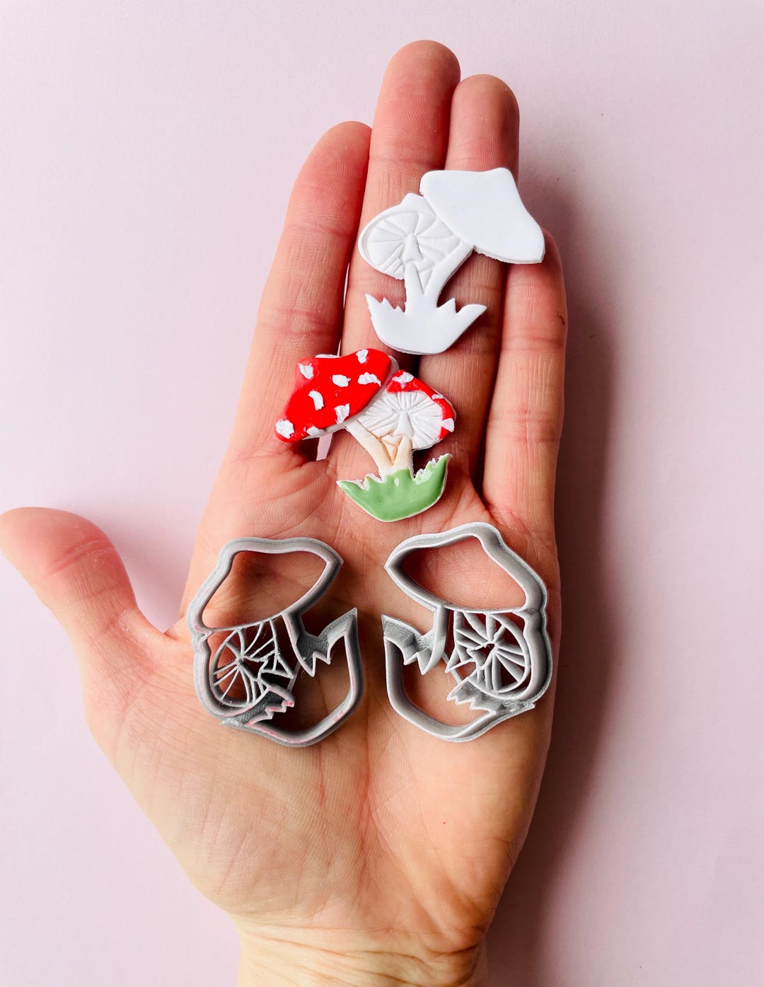 Clay Cutter | Mushrooms Cluster Shape Cutters for Polymer Clay and ...