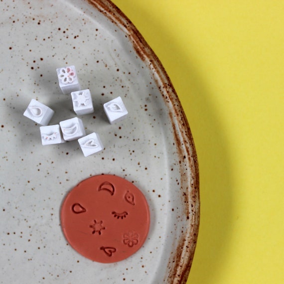 Polymer clay mini stamps slab texture tools clay supplies | Etsy