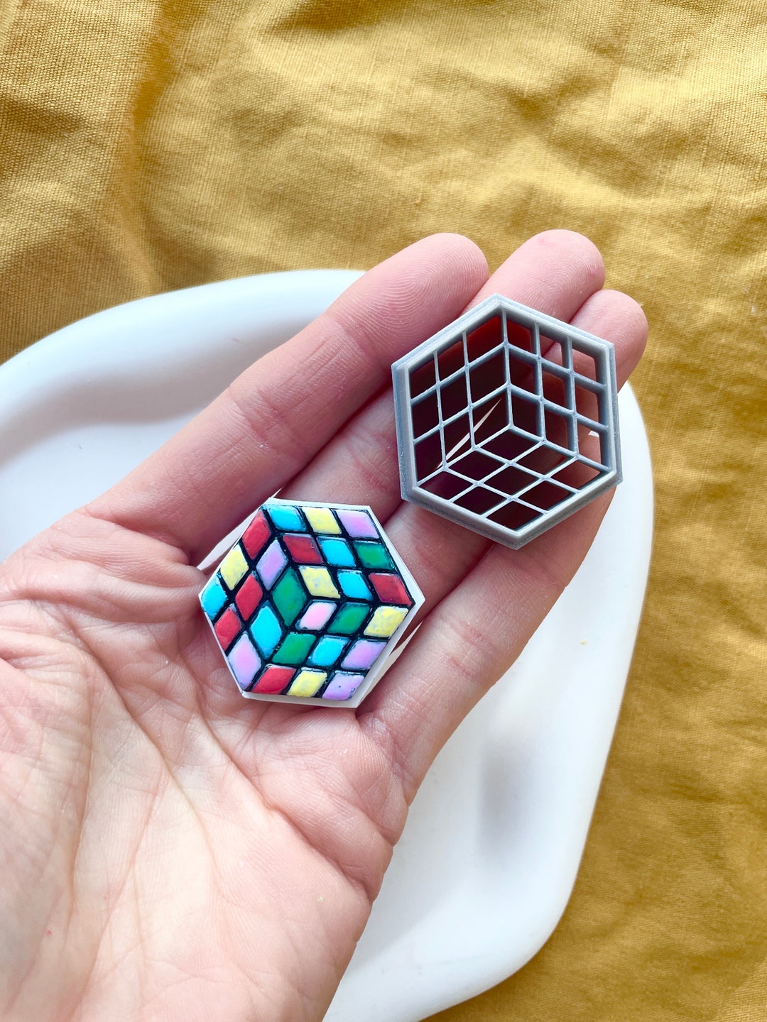 Rubik's Cube Clay Cutter | Shape Cutter Polymer Clay | 90's Nostalgia ...