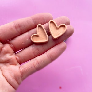 Love Heart Clay Cutter | Debossing Heart Shape Cutter for Polymer Clay ...