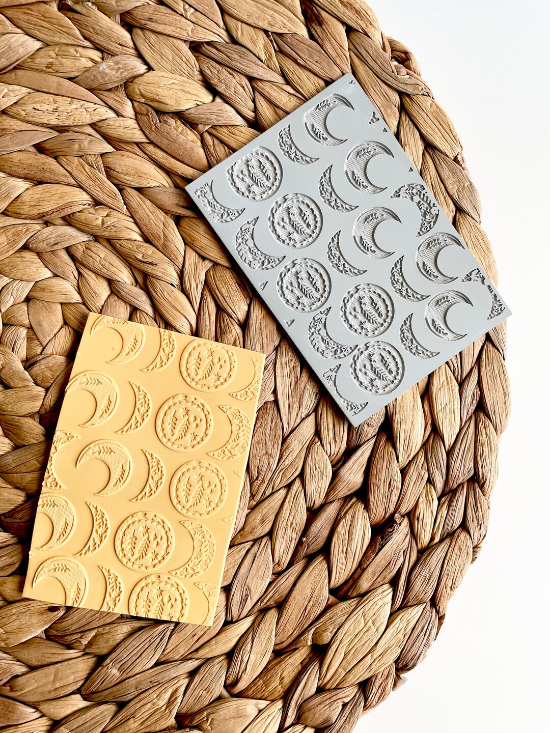 Polymer Clay Texture Mat | Moon Moons Boho Mystical Large Impression ...