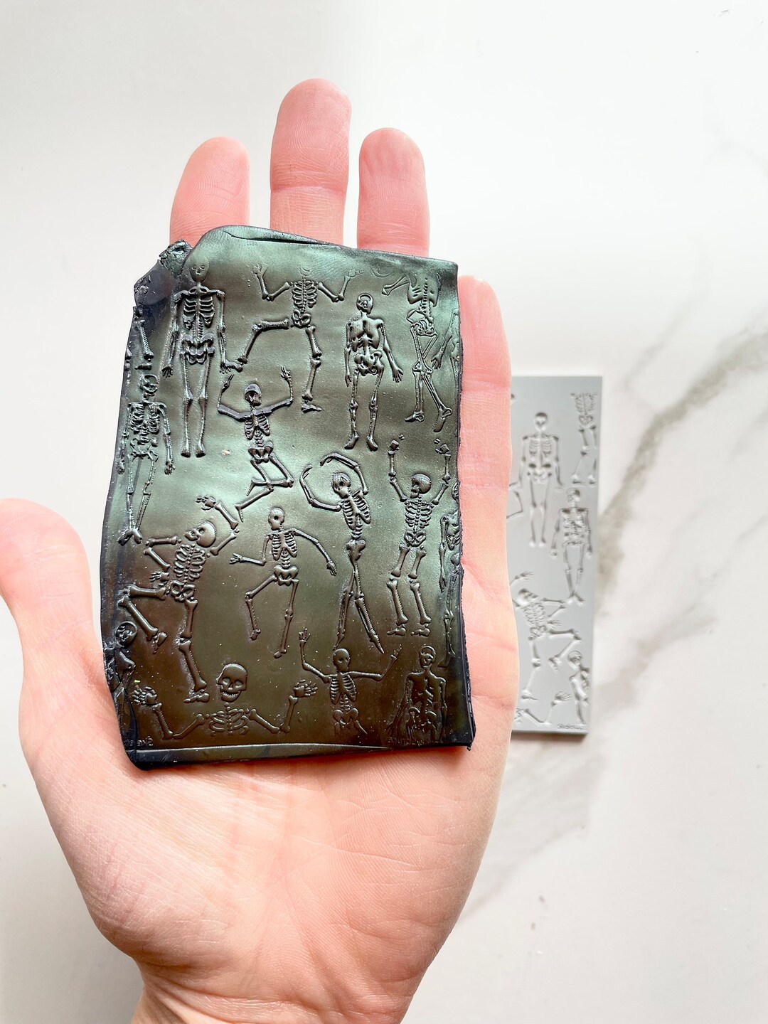 Polymer Clay Texture Mat | Skeleton Halloween Spooky Maxi Impression ...