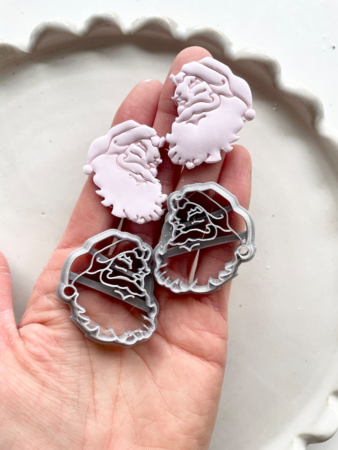 Santa Clay Cutter | Cheeky Santa Shape Cutter for Polymer Clay Earrings ...