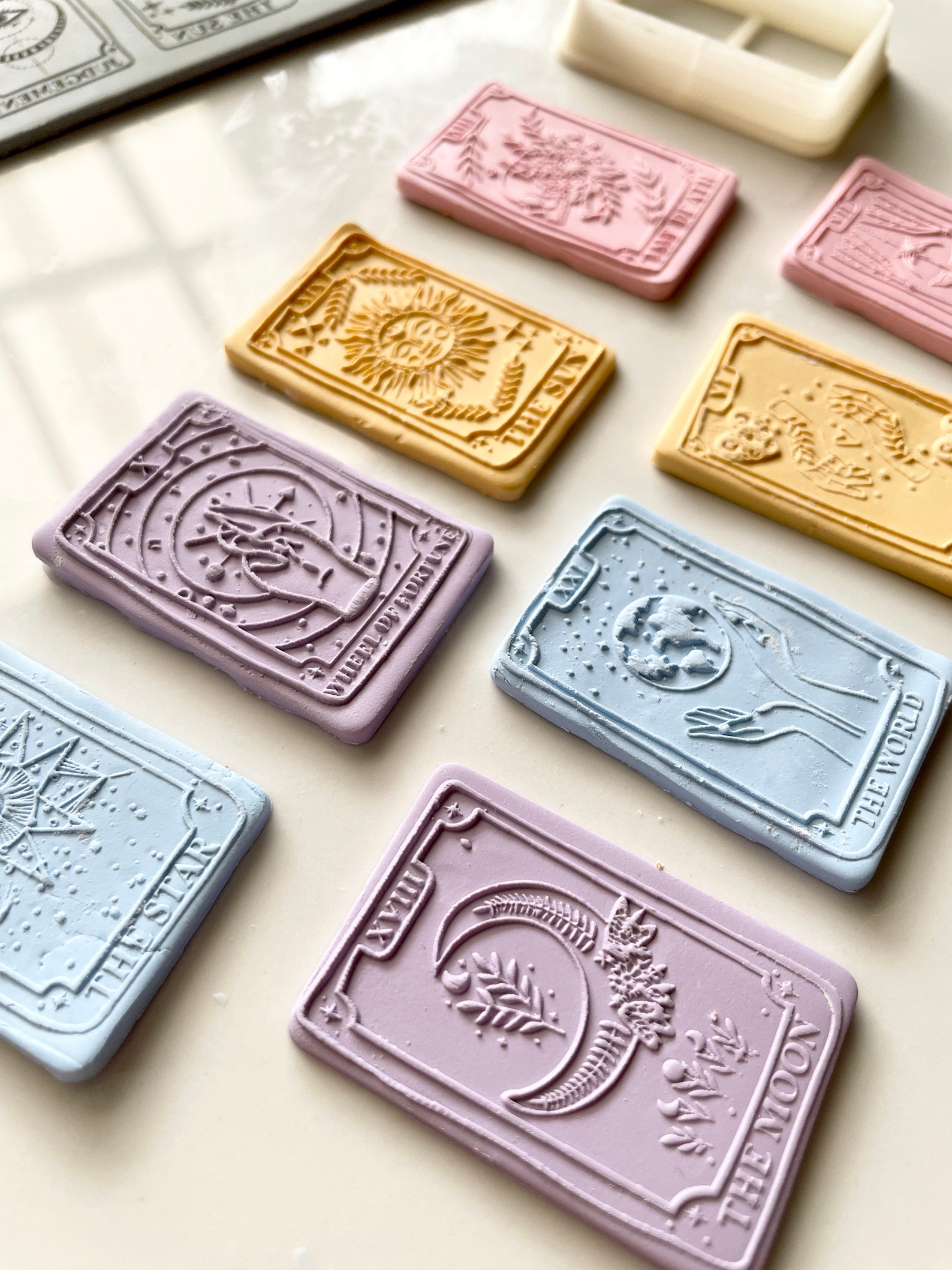 Polymer Clay Texture Mat | Tarot Arcana Mystical Boho Fortune Teller ...