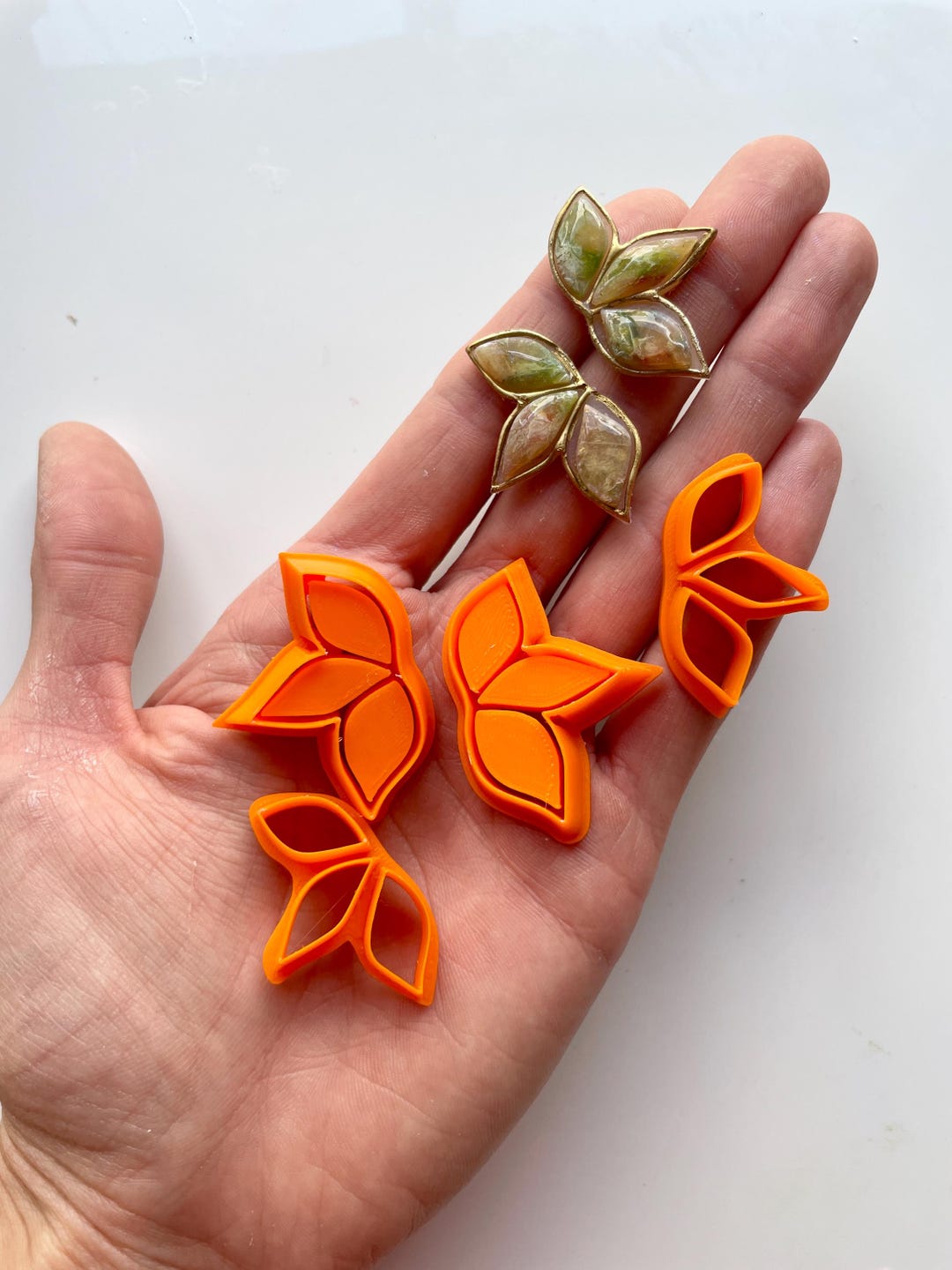 Clay Cutter | Art Deco Leaves Shape Cutter for Polymer Clay | Embossing ...