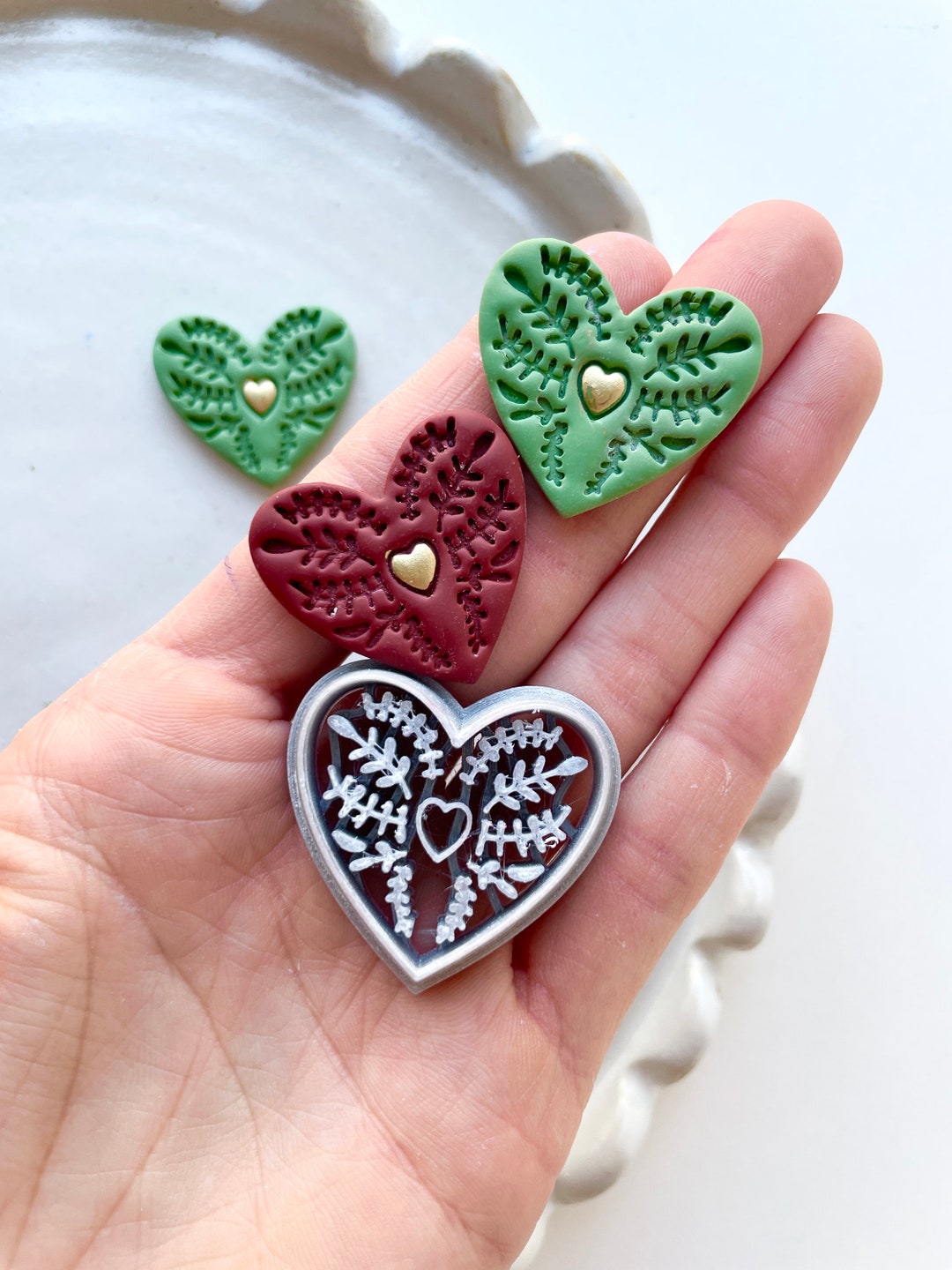 Heart Clay Cutter | Embossing Shape Cutter for Polymer Clay | Scandi ...