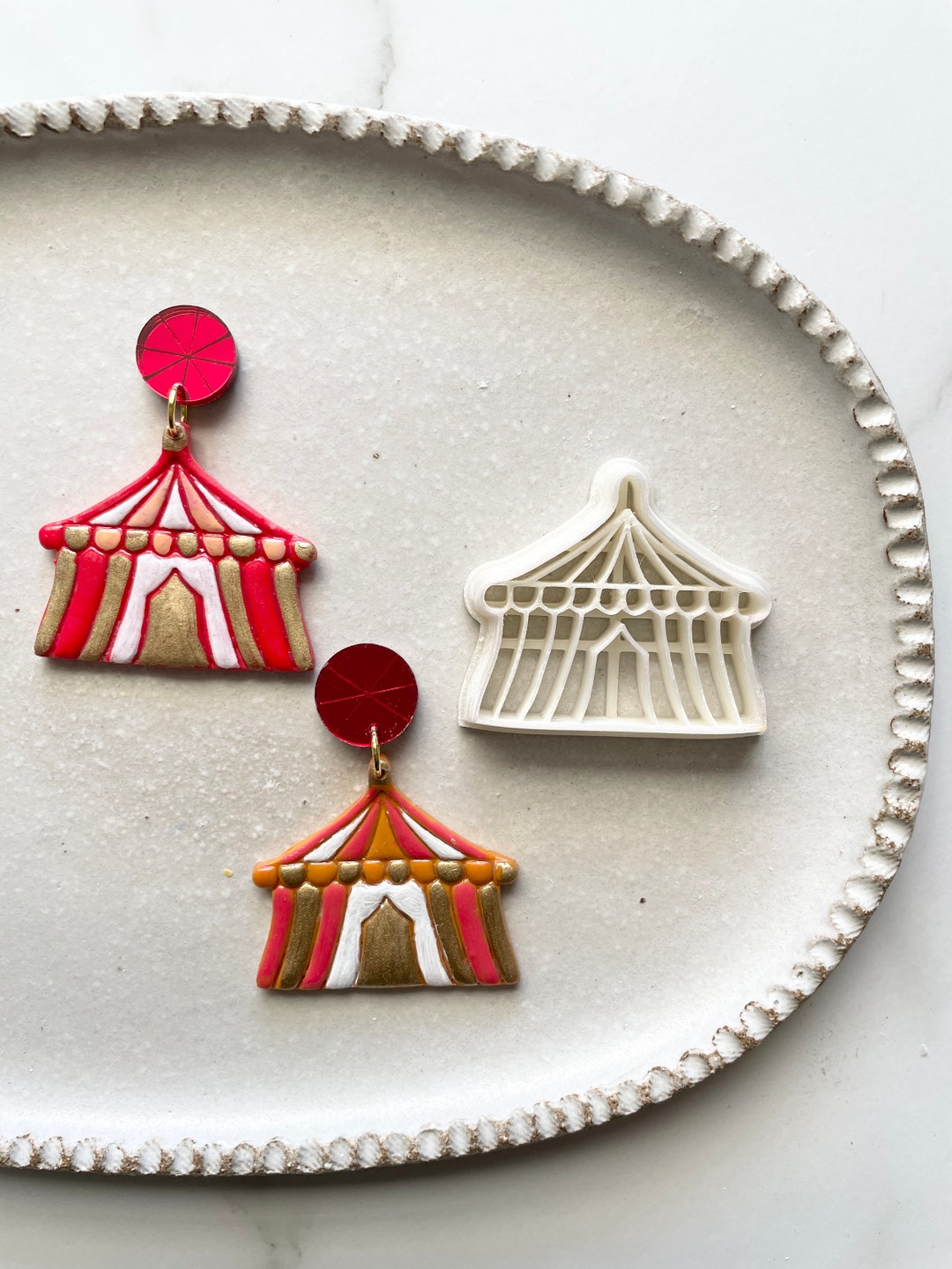 Polymer Clay Shape Cutter Circus Tent Carnival Embossing Cutter L the ...