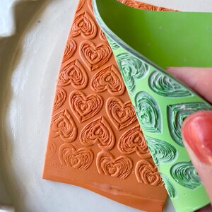 Clay Texture Mat | Fingerprint Hearts Texture for Polymer Clay Metal ...