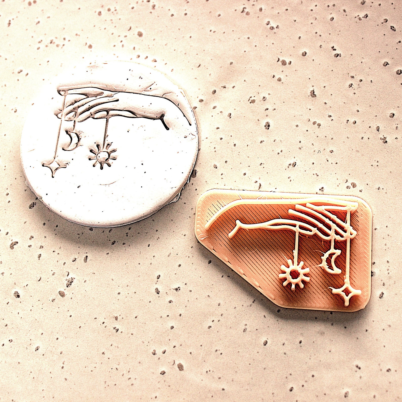 Boho Clay Embossing Stamps Polymer Clay Stamps celestial Soap Embosser ...