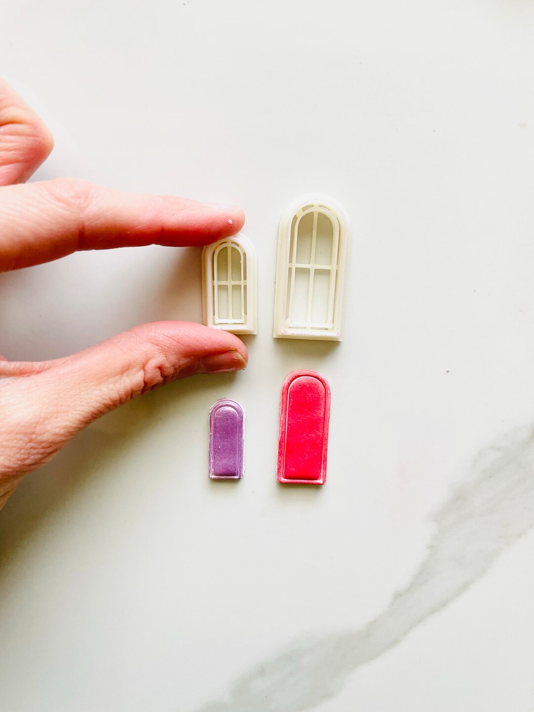 Polymer Clay Shape Cutter | Skinny Arch Window Frame Sharp Cutter | 2 Sizes | Studs & Dangle ...
