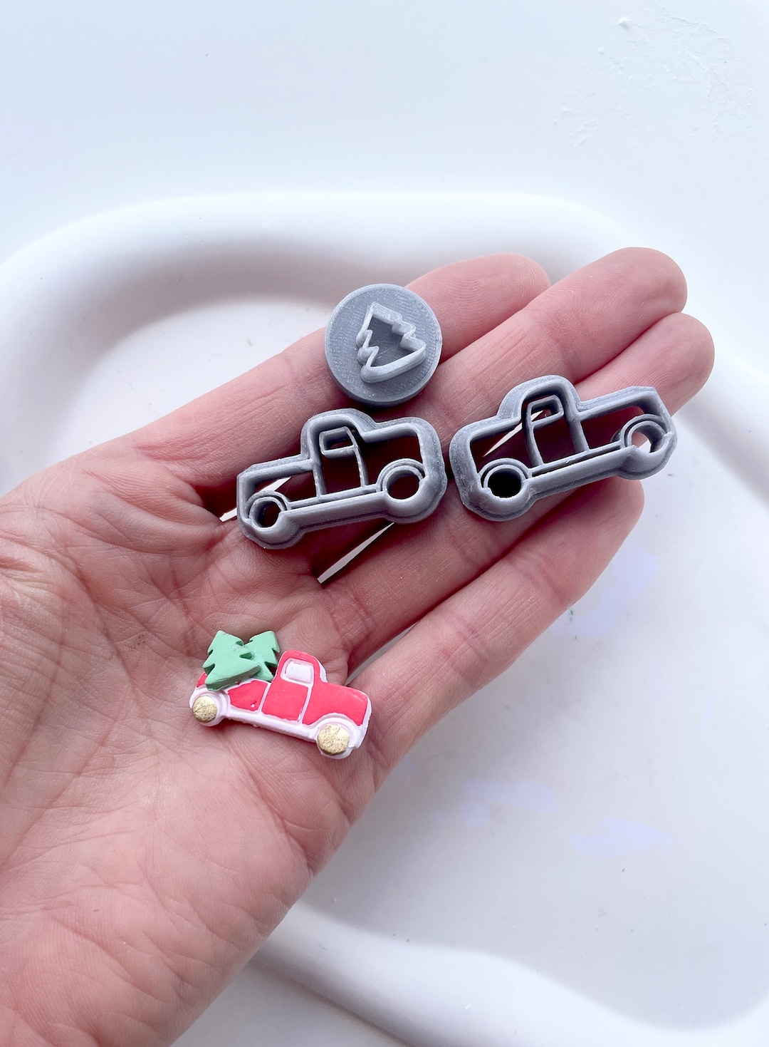 Pickup Truck Clay Cutter | Tree Shape Cutter for Polymer Clay | Ute ...