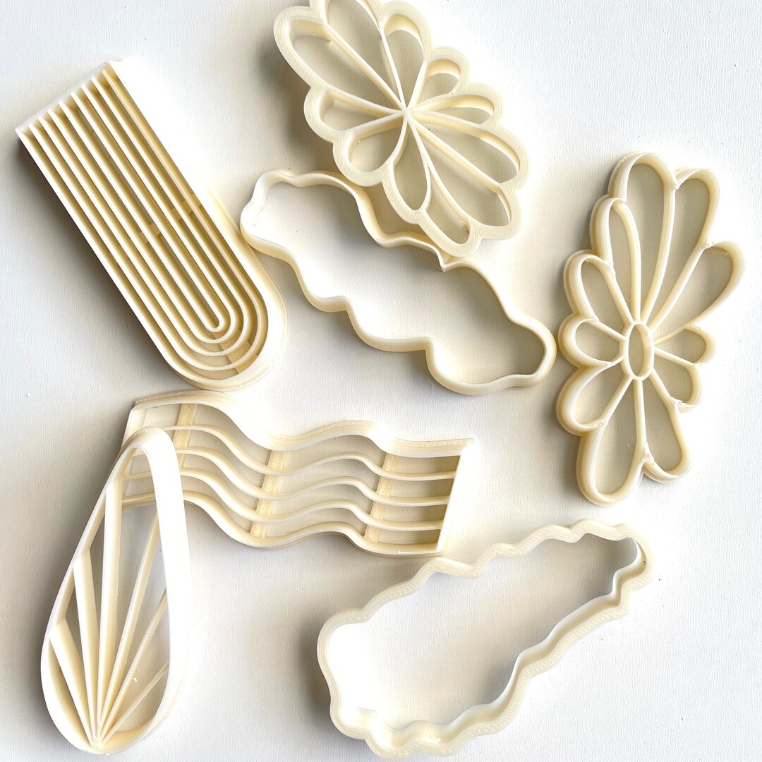 Large Shape Cutter Barrette Hair Clip BUNDLE | Polymer Clay Mould ...