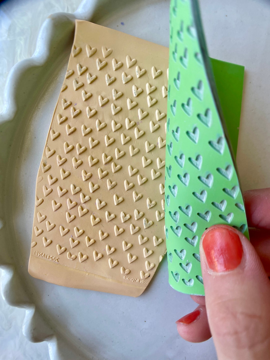 Clay Texture Mat | Little Hearts Texture for Polymer Clay Metal Clay ...