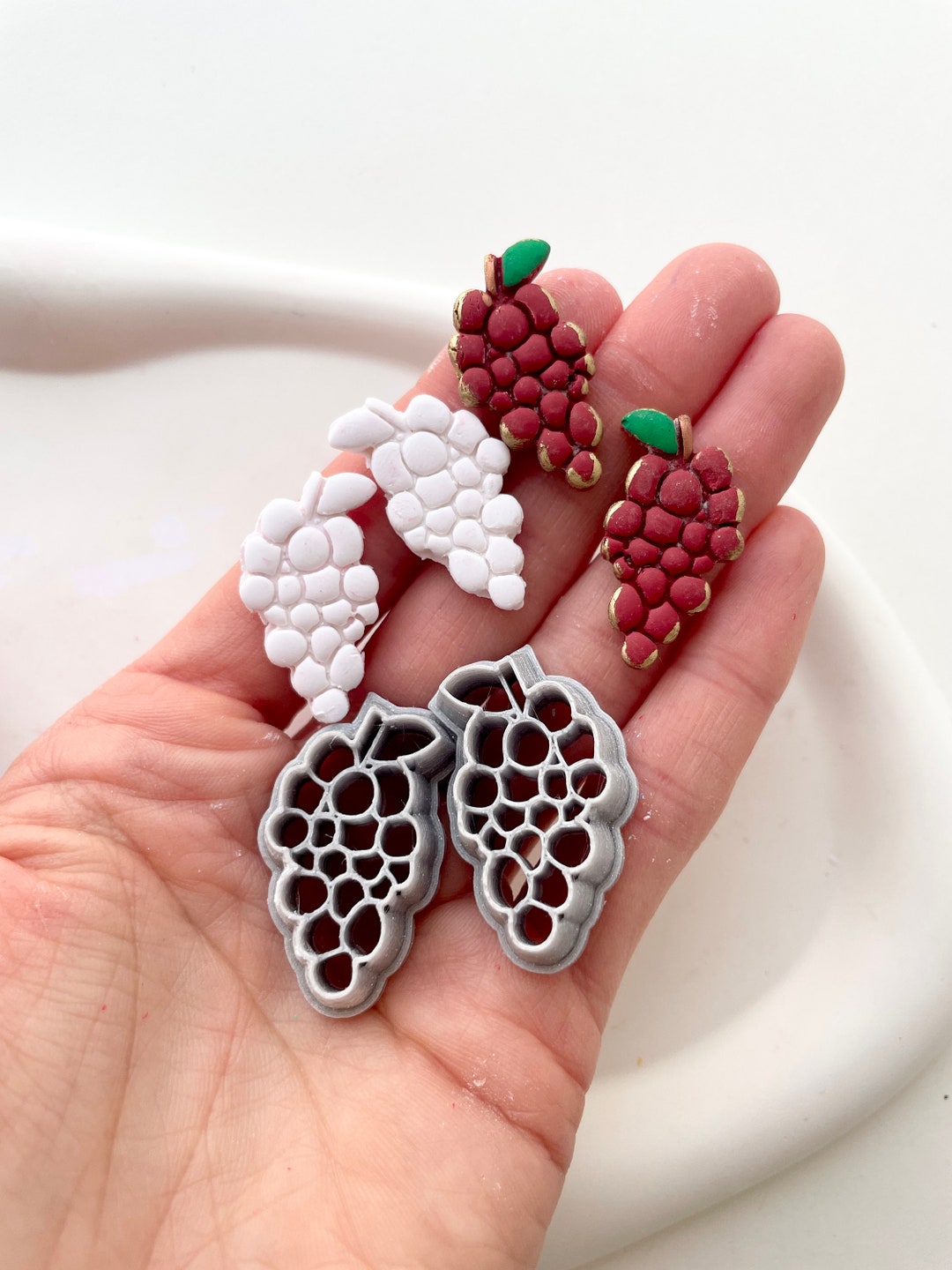 Grapes Clay Cutter | Fruit Shape Cutters for Polymer Clay | Embossing ...